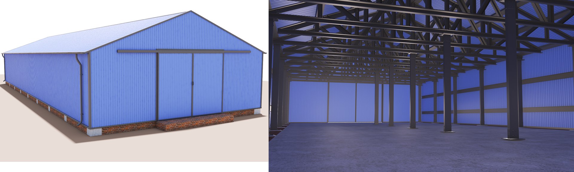 3D Industrial Steel Building - TurboSquid 1331885