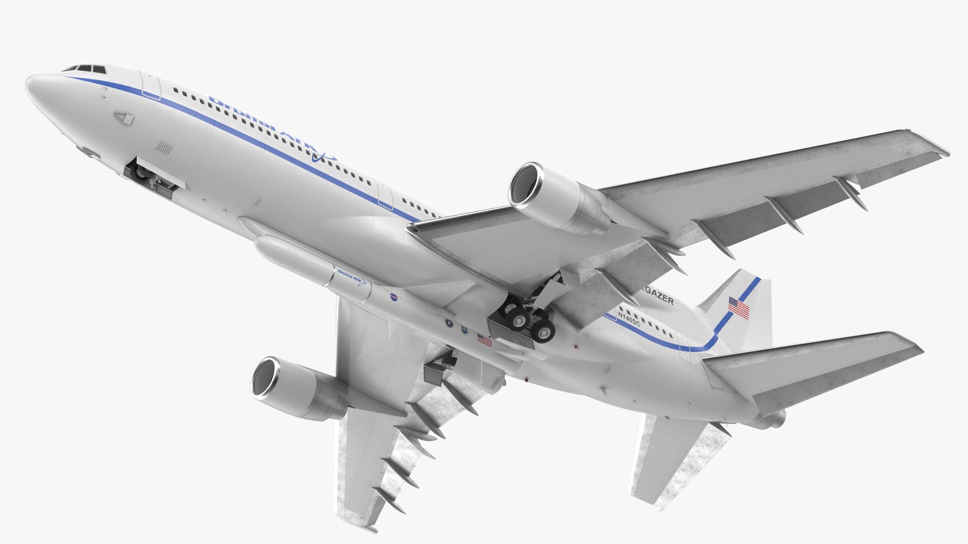 3D Lockheed L1011 Stargazer with Pegasus XL Rocket Rigged - TurboSquid ...