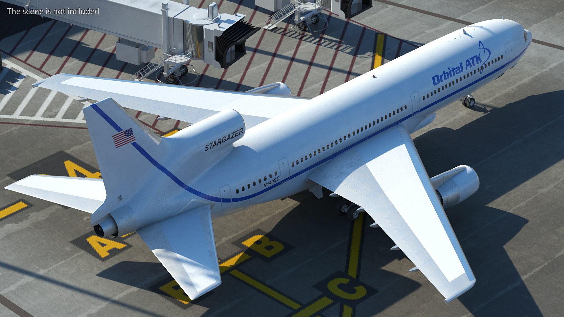 3D Lockheed L1011 Stargazer with Pegasus XL Rocket Rigged - TurboSquid ...