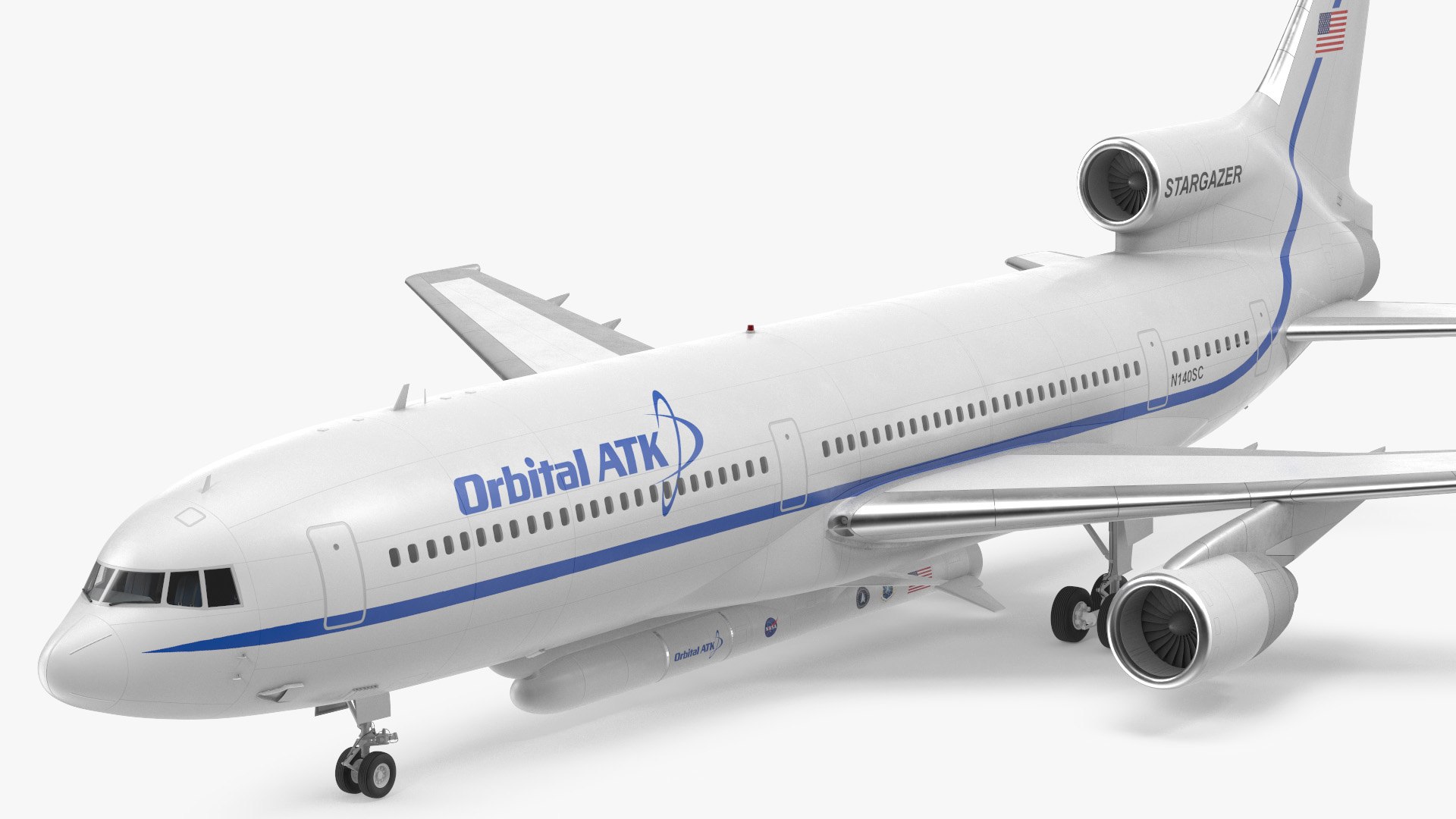 3D Lockheed L1011 Stargazer with Pegasus XL Rocket Rigged - TurboSquid ...