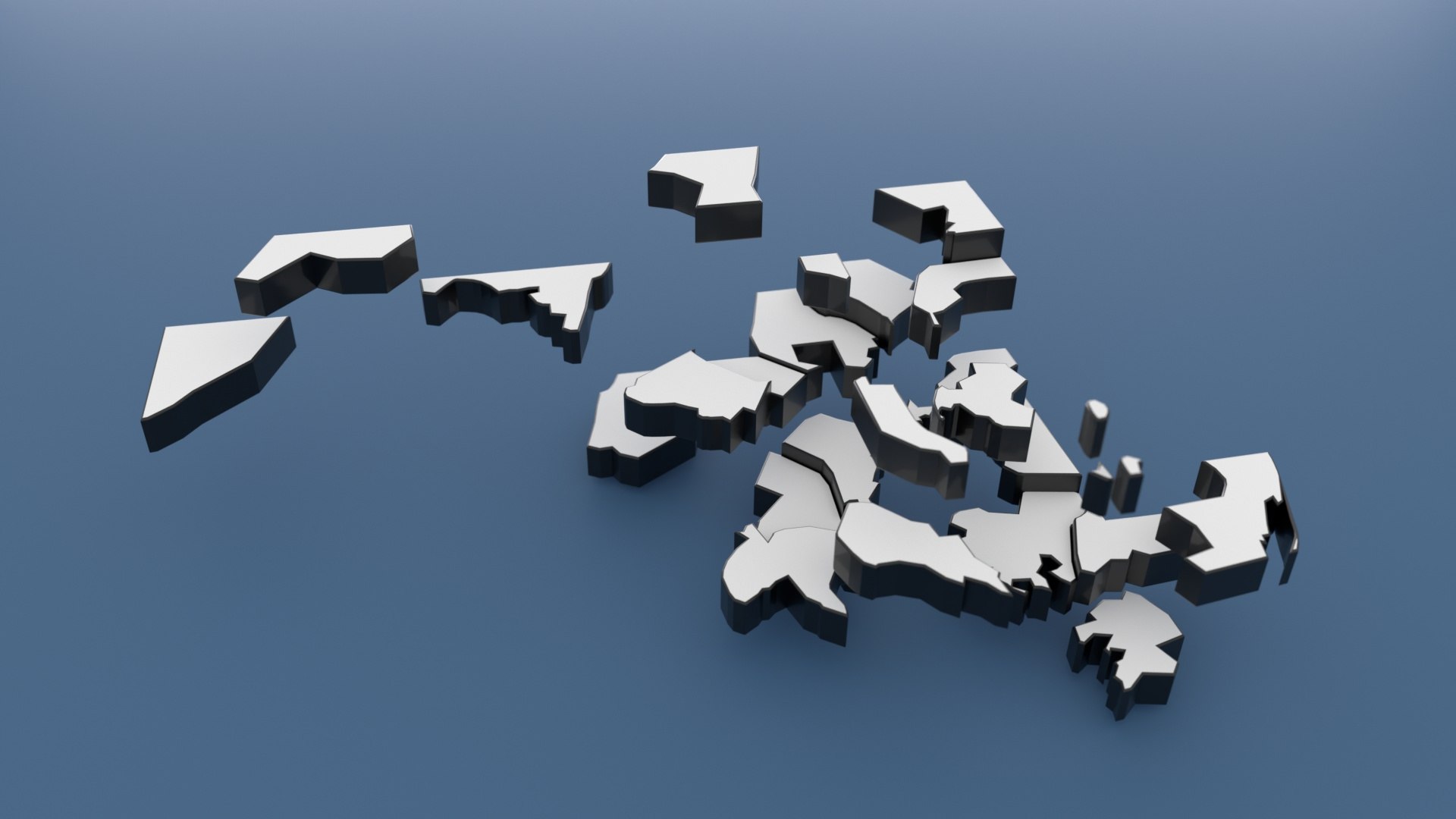 3D Maryland Counties - Map Of United States Of America USA Model ...