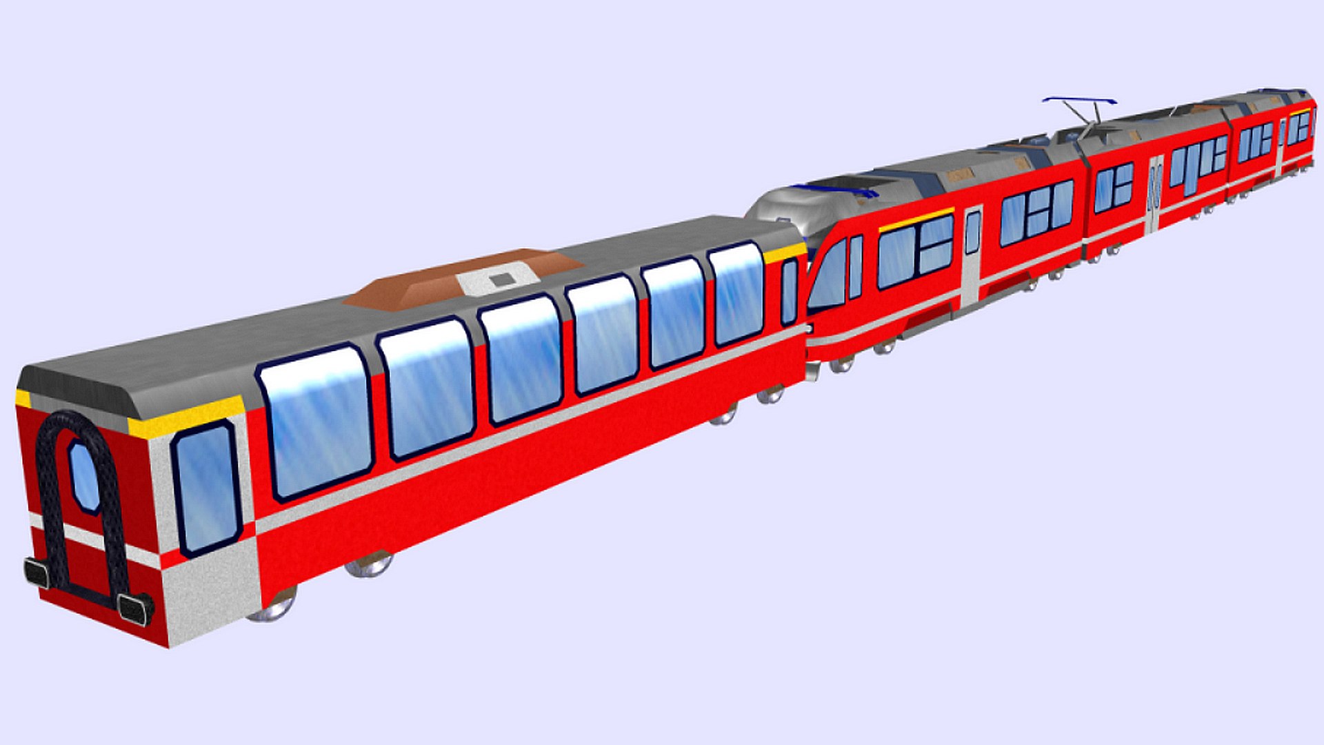 3D Rhaetian Railway Abe 8-12 Dual Voltage Multiple Unit Train And A ...