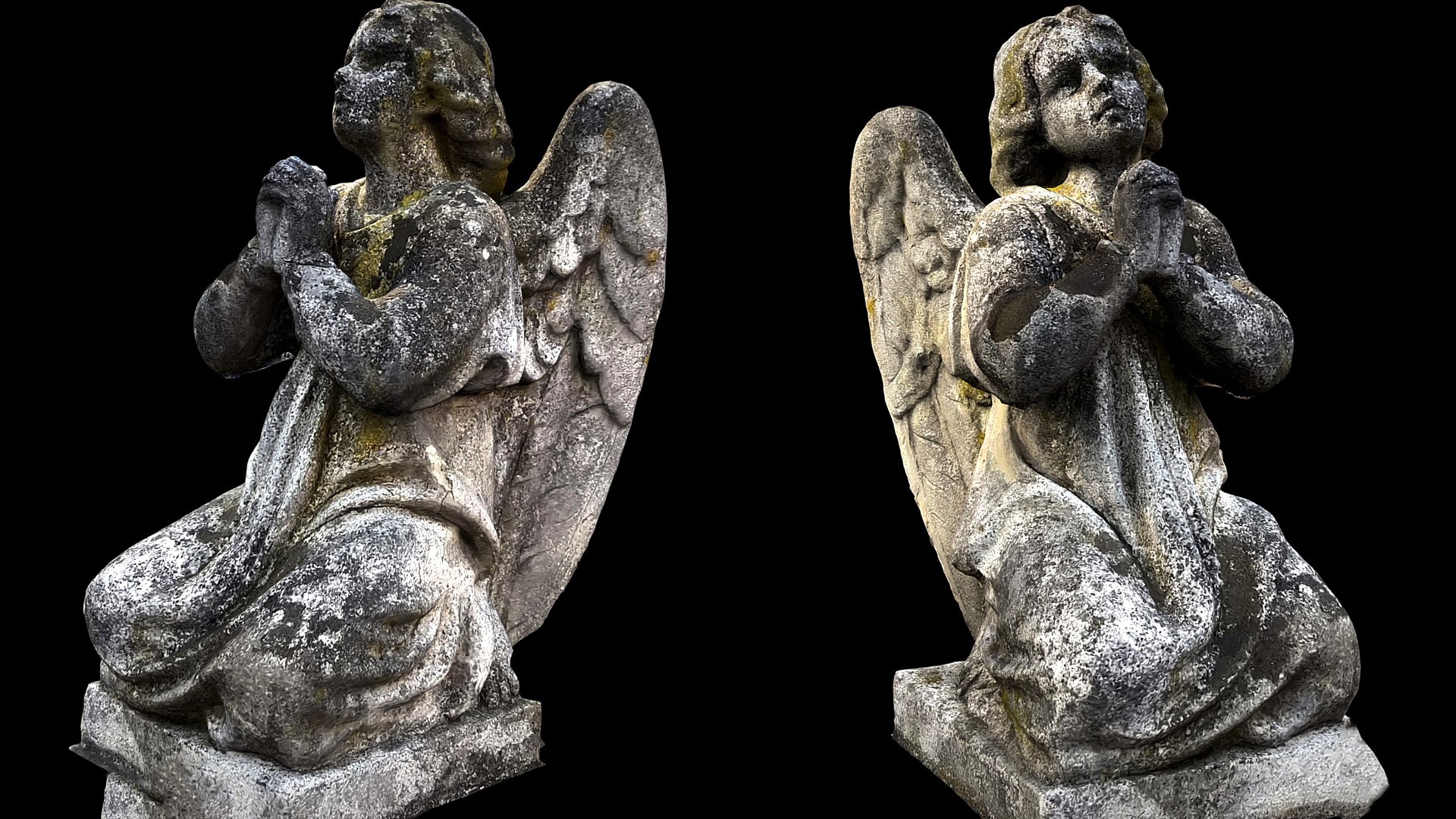 Graveyard Angel Tombstone Moss Photogrammetry 3D Model - TurboSquid 2224086