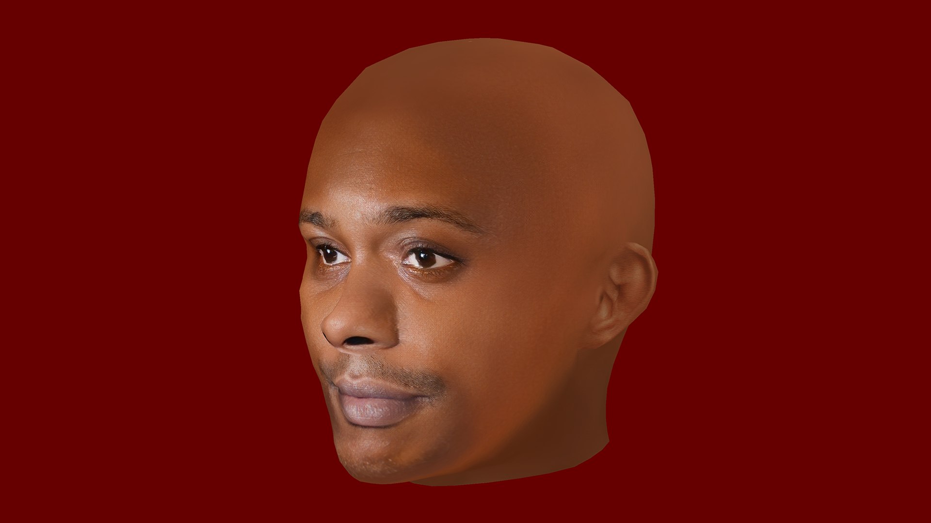 3D Model Dave Chappelle Head - Low Poly Head For Game Low-poly ...