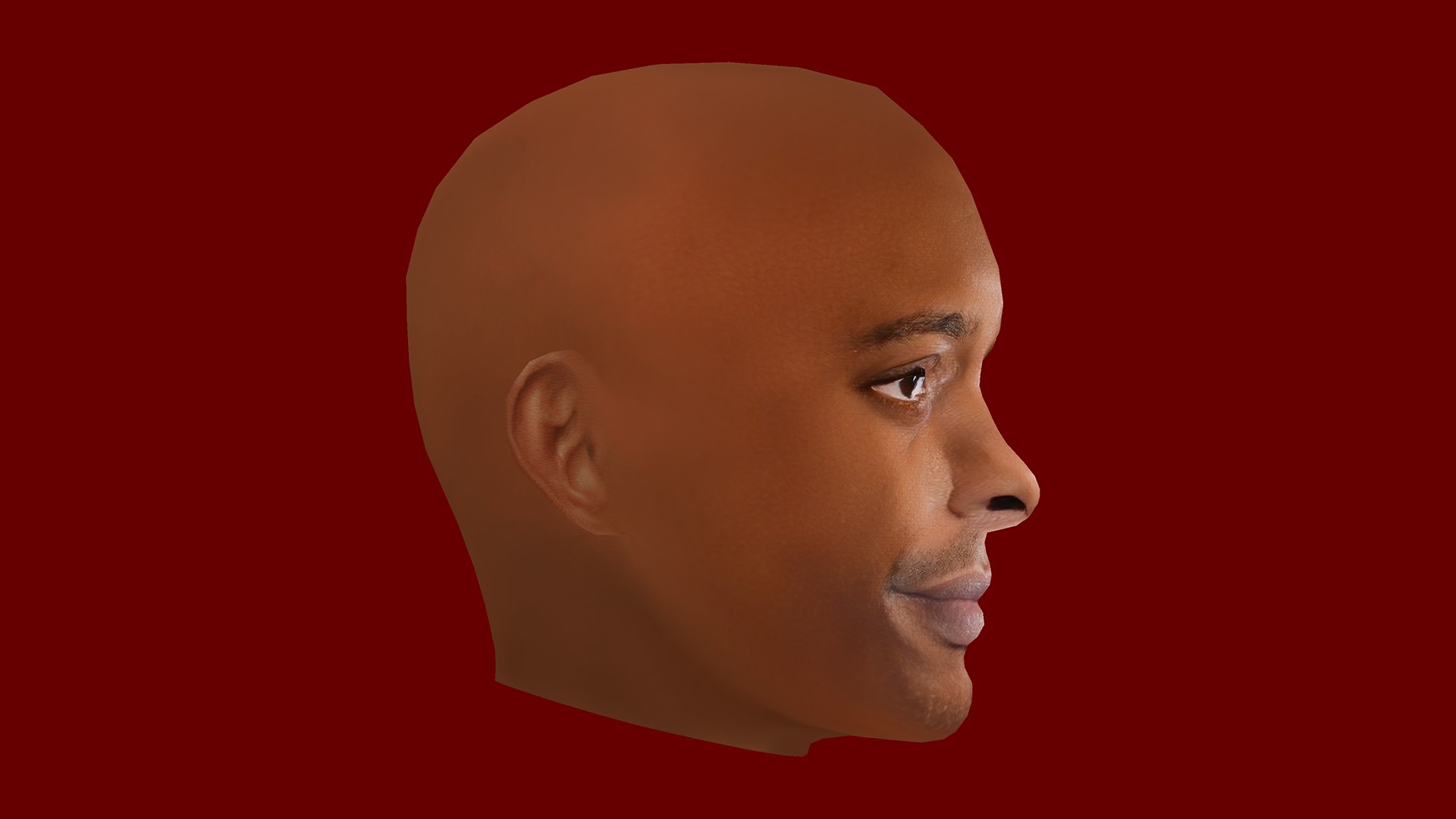 3D Model Dave Chappelle Head - Low Poly Head For Game Low-poly ...