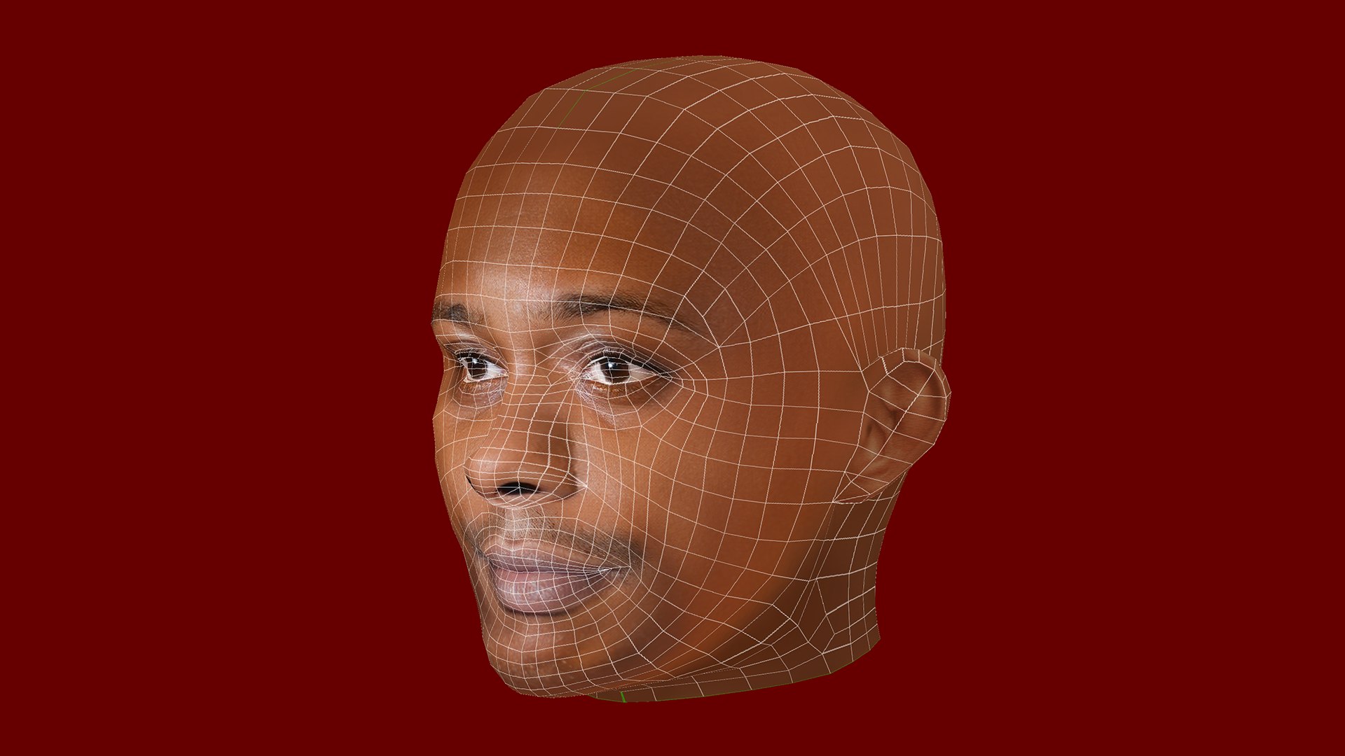 3D Model Dave Chappelle Head - Low Poly Head For Game Low-poly ...