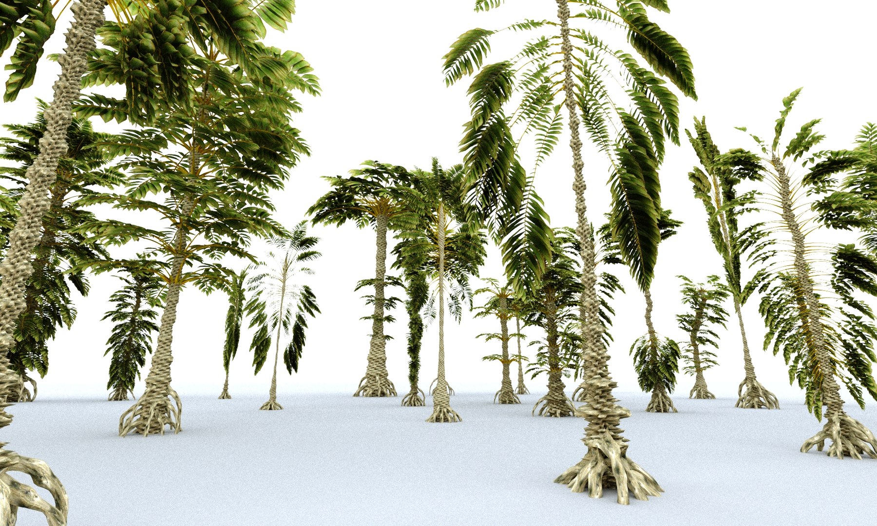 3D prehistoric plants tree model - TurboSquid 1674404