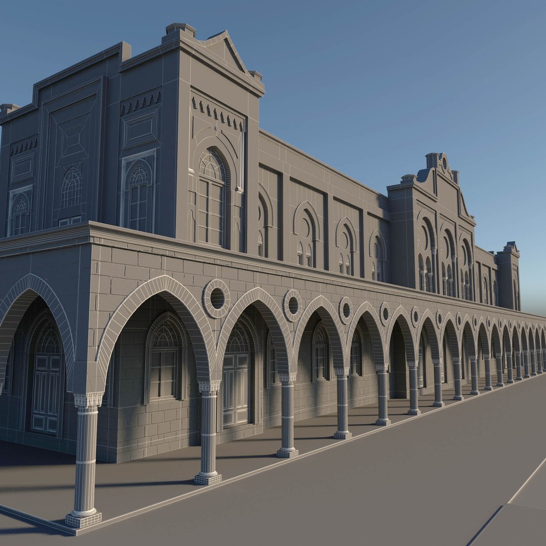 3D Old Train Station Model - TurboSquid 1326480