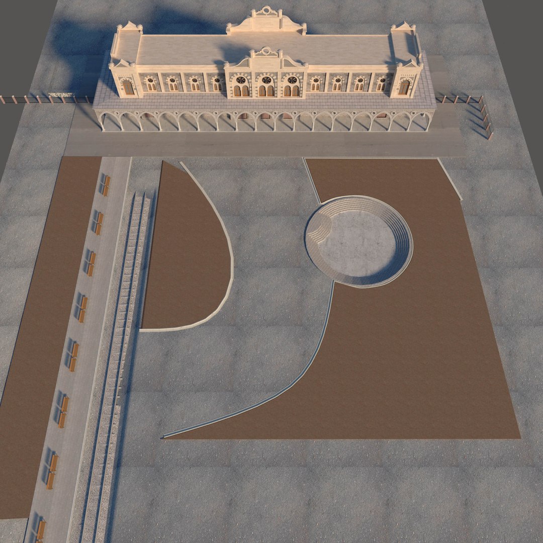 3D Old Train Station Model - TurboSquid 1326480