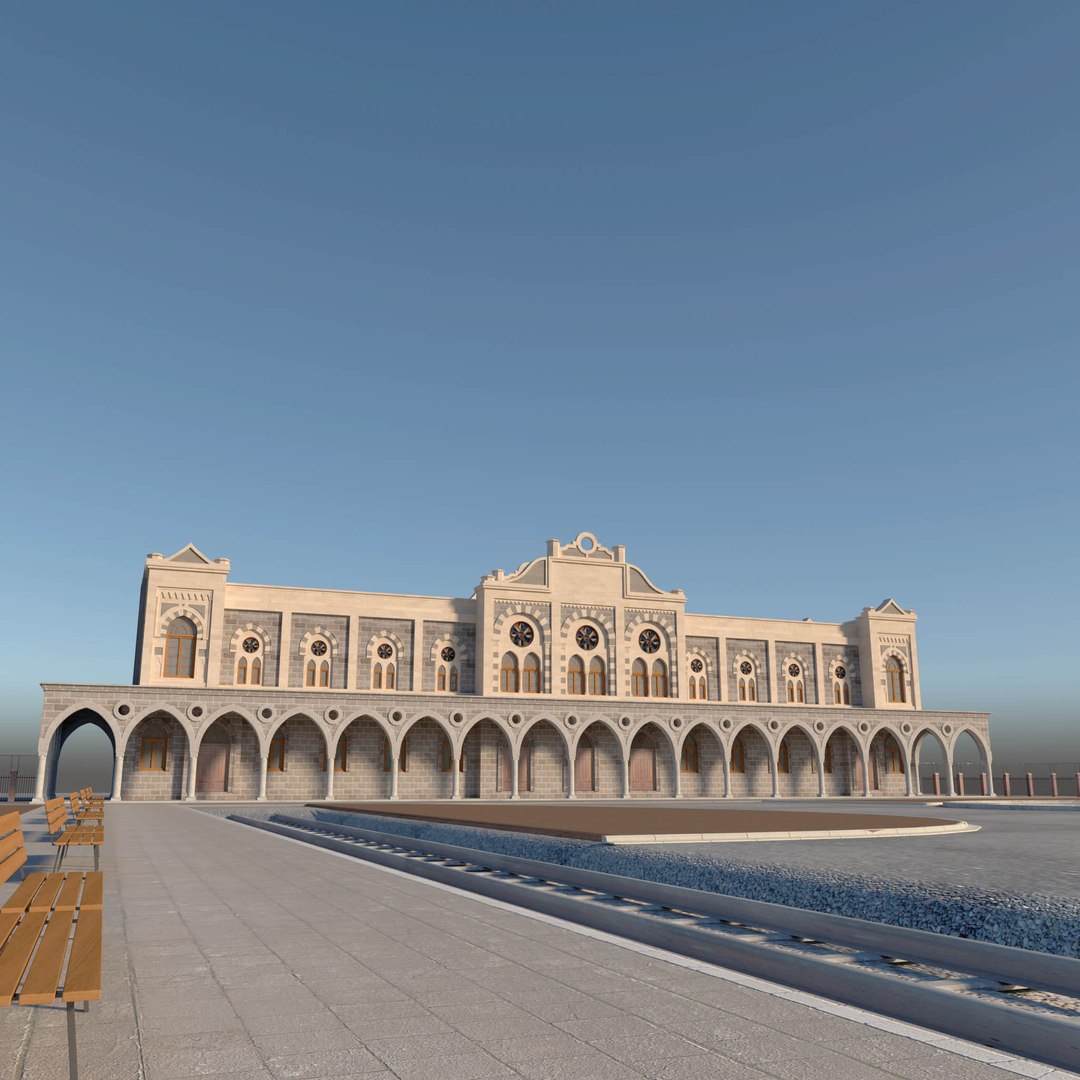 3D Old Train Station Model - TurboSquid 1326480