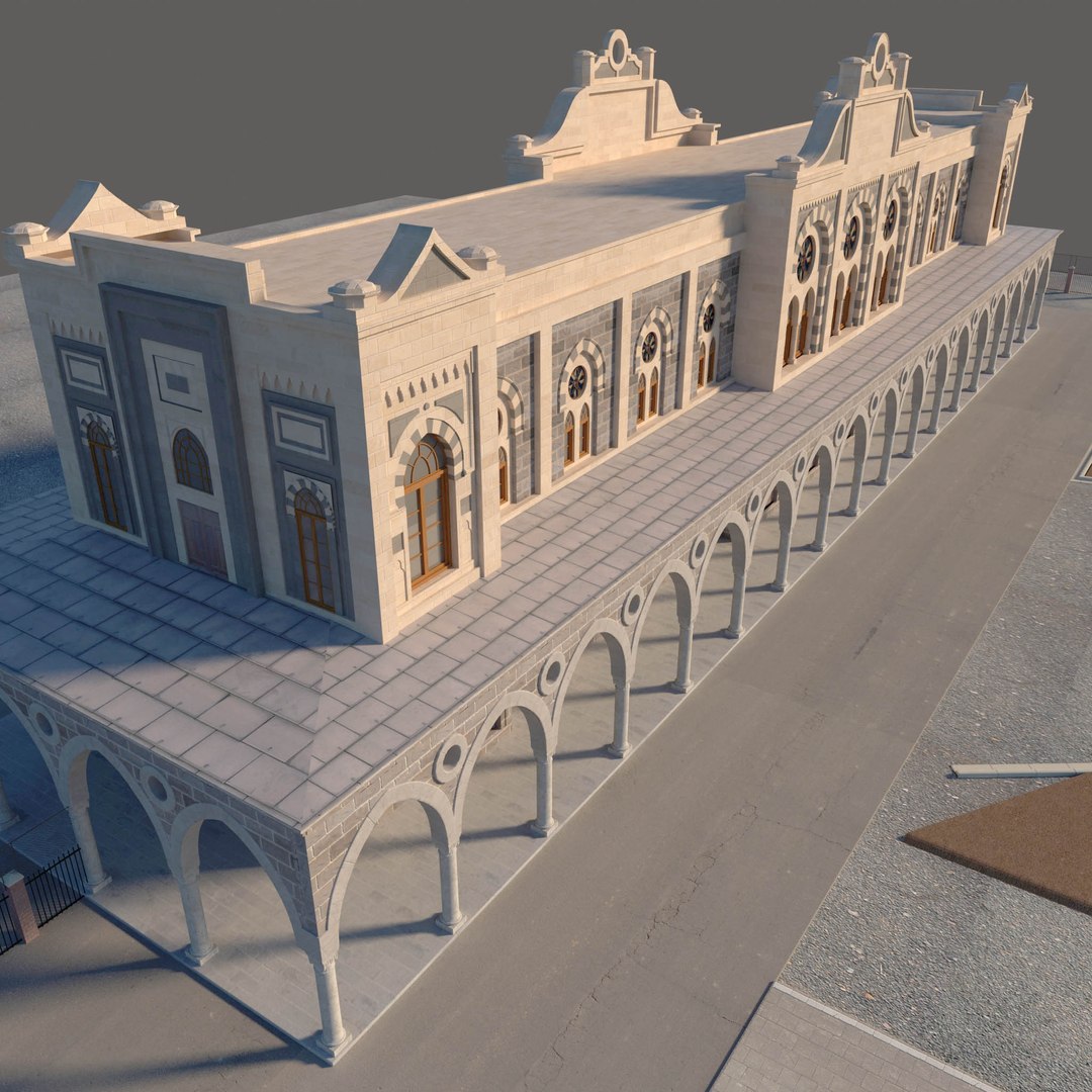 3D Old Train Station Model - TurboSquid 1326480
