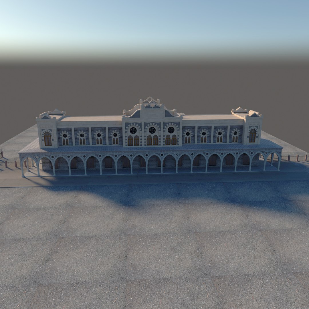 3D Old Train Station Model - TurboSquid 1326480