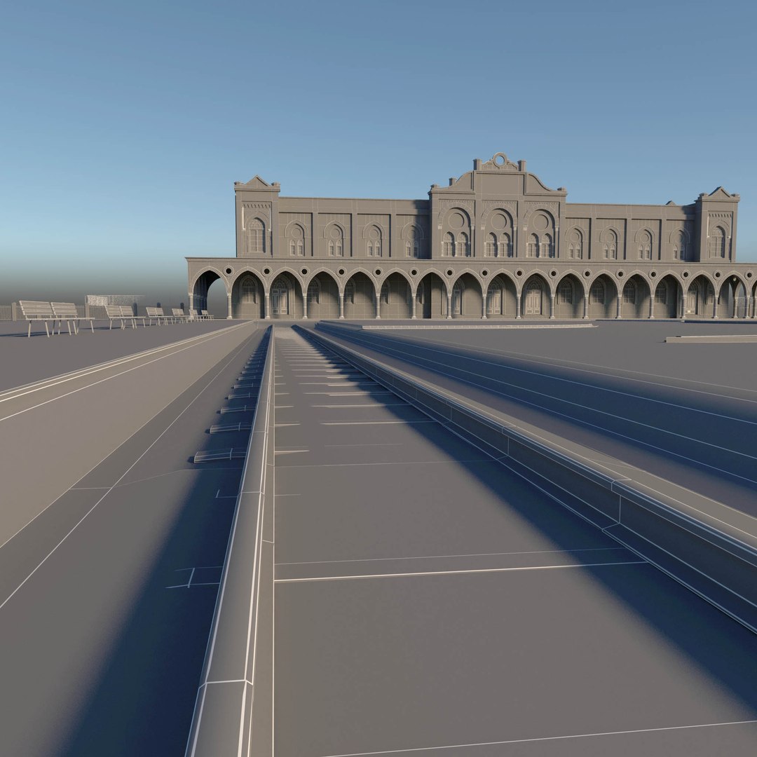 3D Old Train Station Model - TurboSquid 1326480