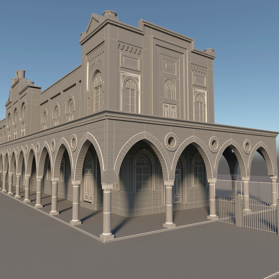 3D Old Train Station Model - TurboSquid 1326480