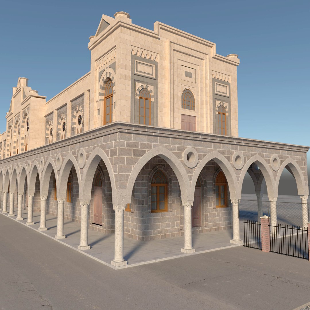 3D Old Train Station Model - TurboSquid 1326480