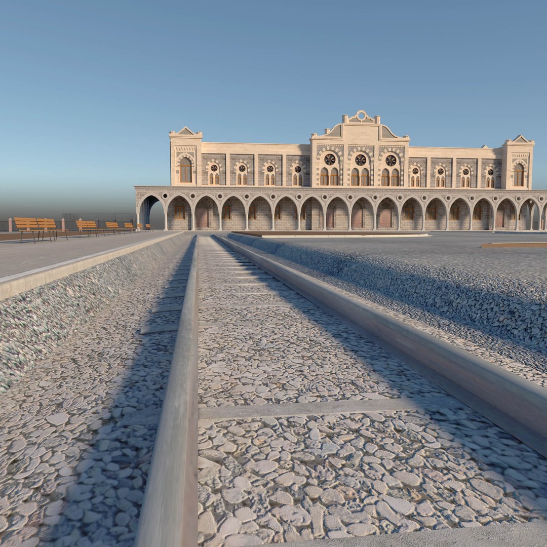 3D Old Train Station Model - TurboSquid 1326480