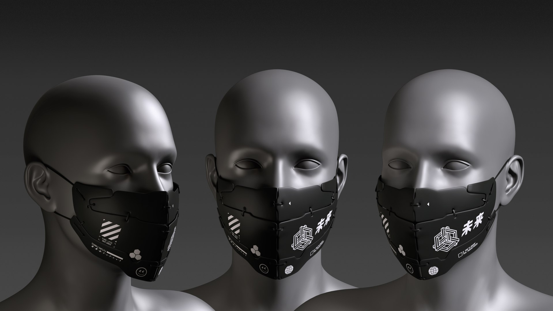 3D model cyberpunk mask kit - TurboSquid 1880103