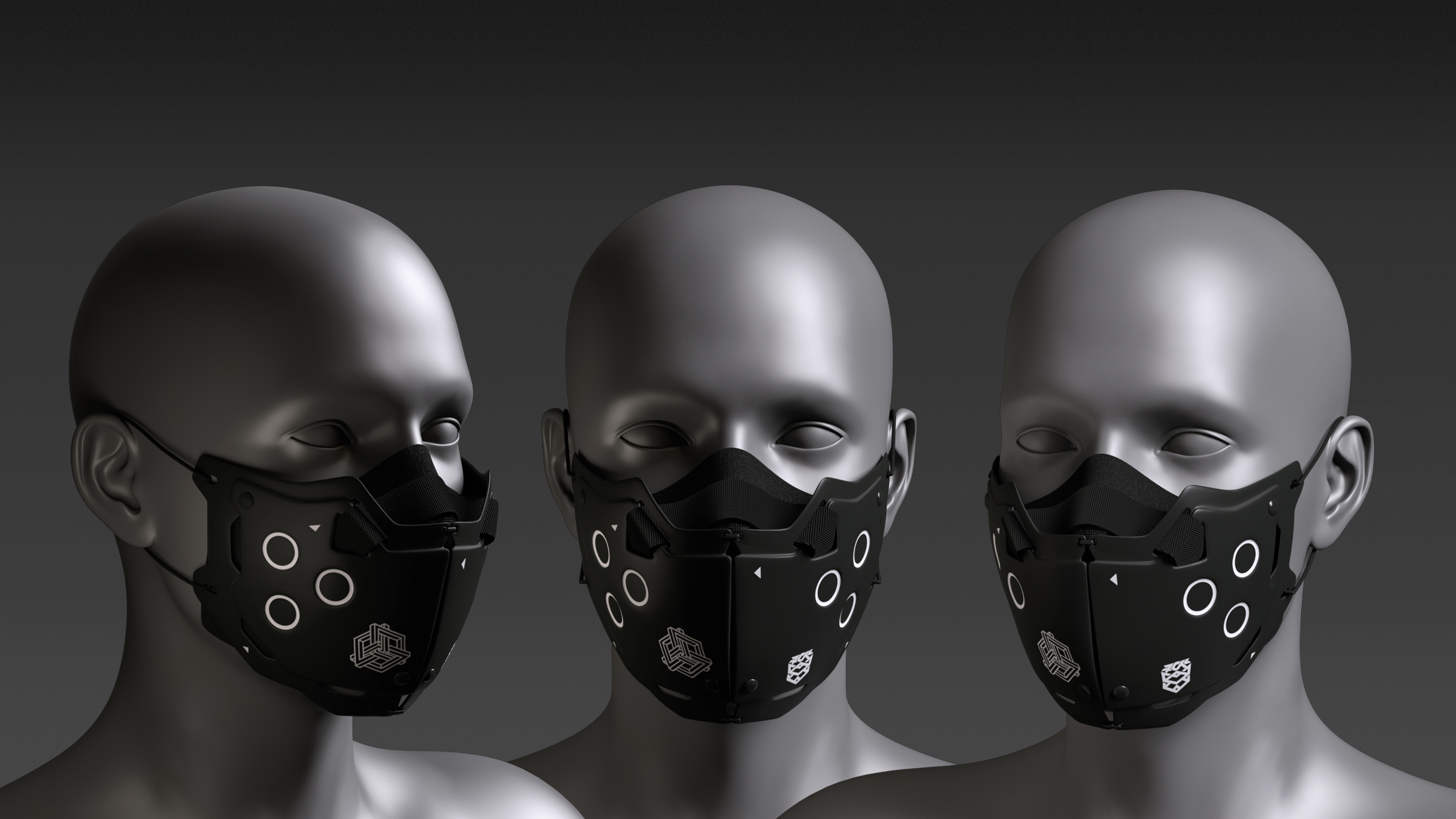 modelo 3d kit de máscara de cyberpunk - TurboSquid 1880103