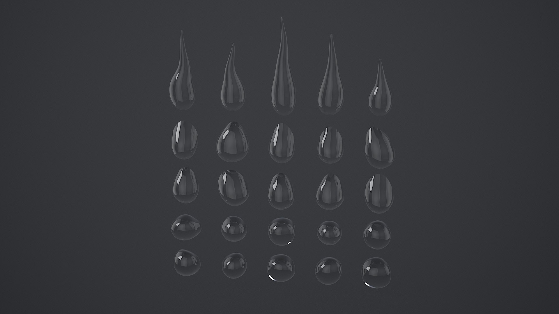 Water Droplets Bundle 3D - TurboSquid 2012606