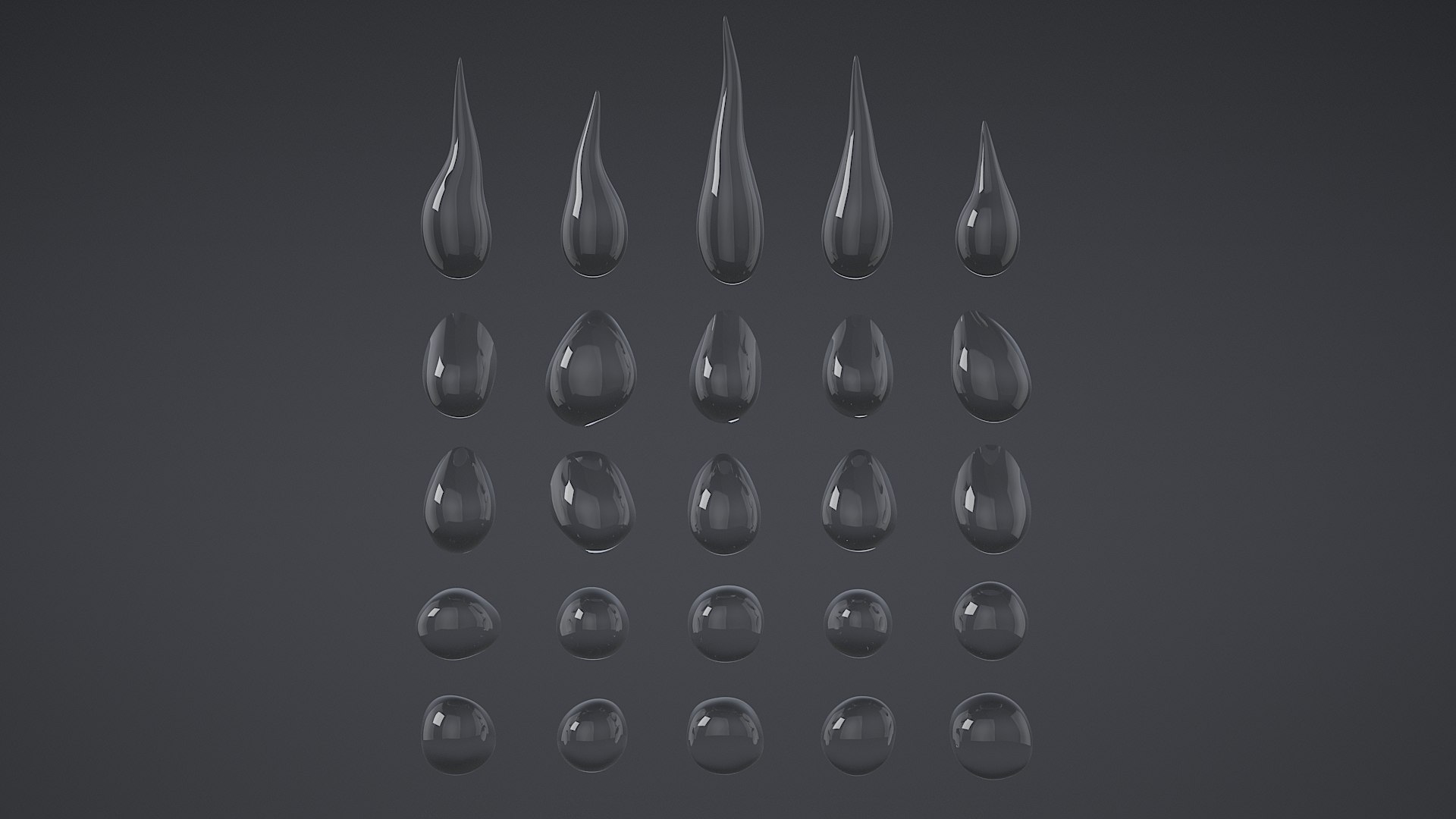 Water Droplets Bundle 3D - TurboSquid 2012606
