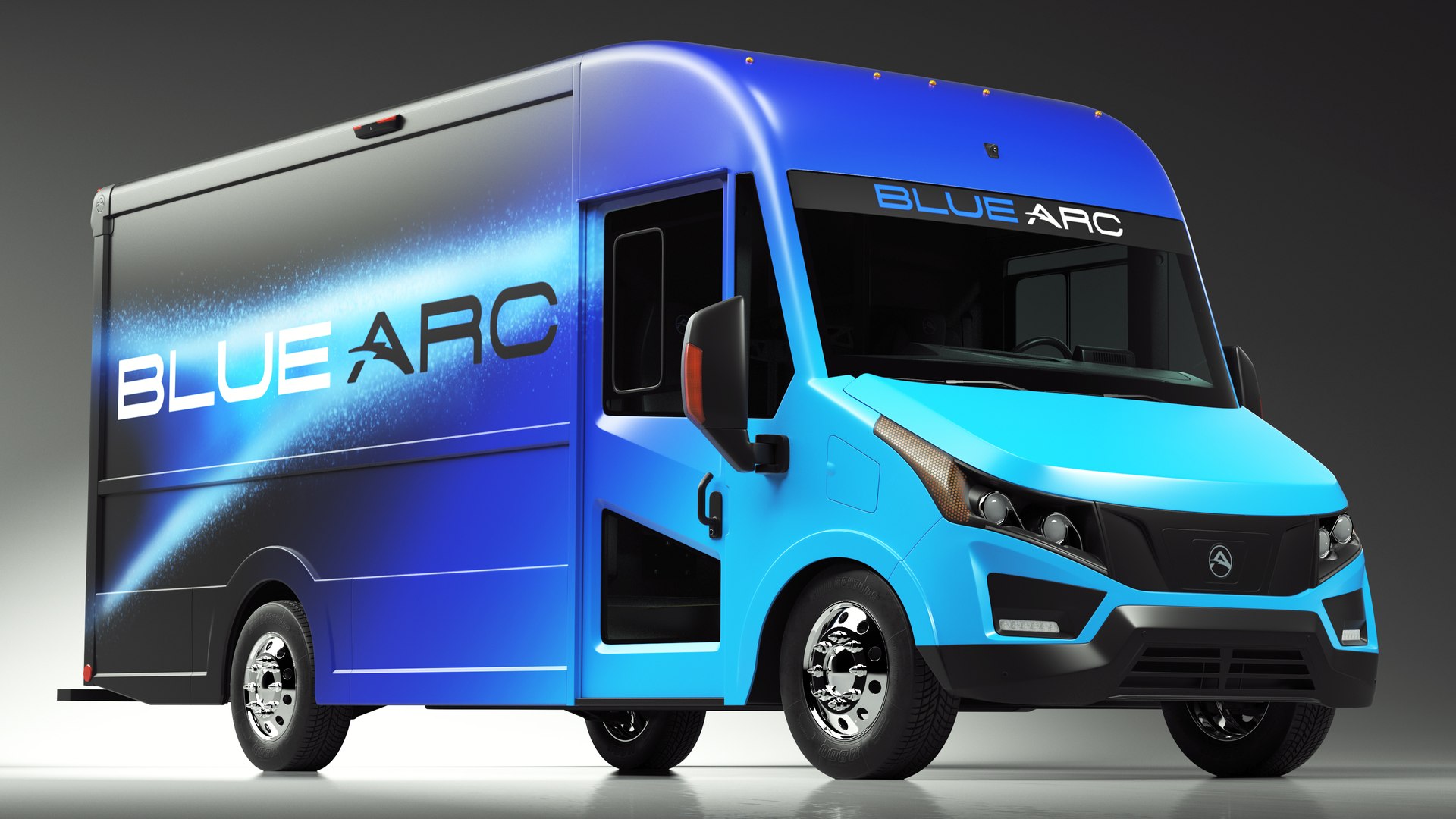 3D Electric Delivery Truck Blue Arc - TurboSquid 2062972