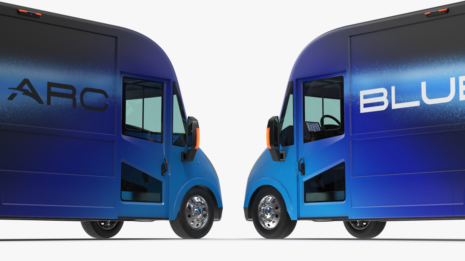 3D Electric Delivery Truck Blue Arc - TurboSquid 2062972