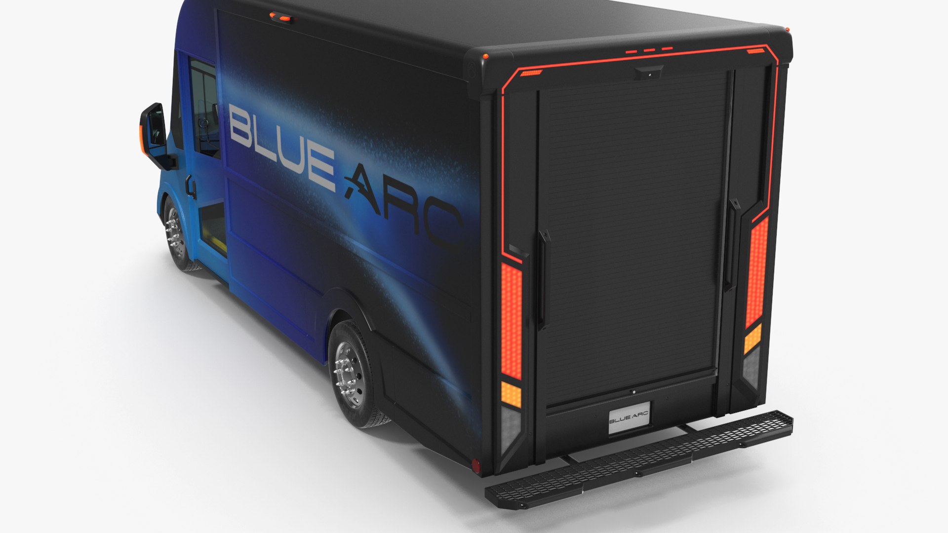 3D Electric Delivery Truck Blue Arc - TurboSquid 2062972