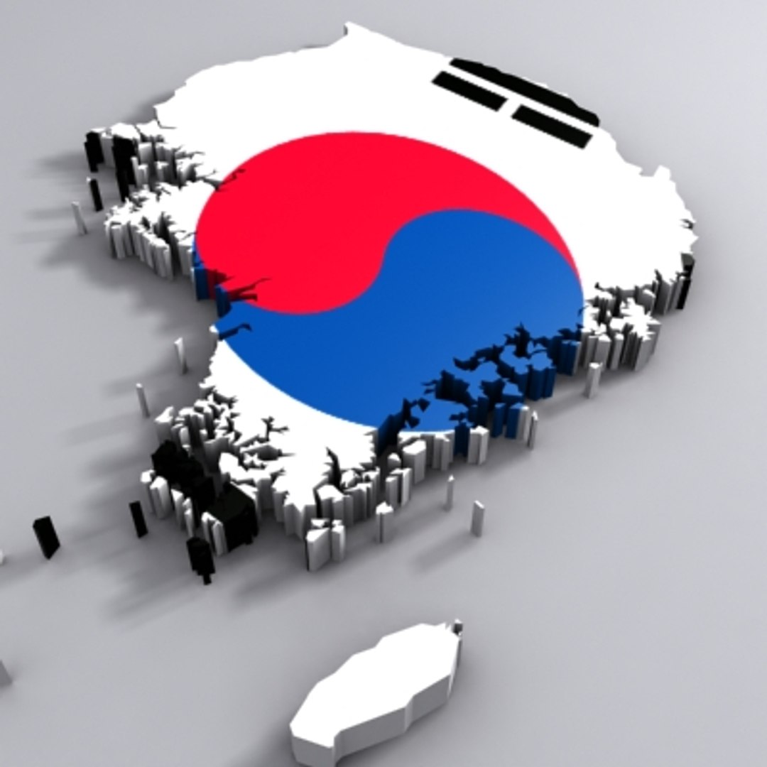 south korea 3d model