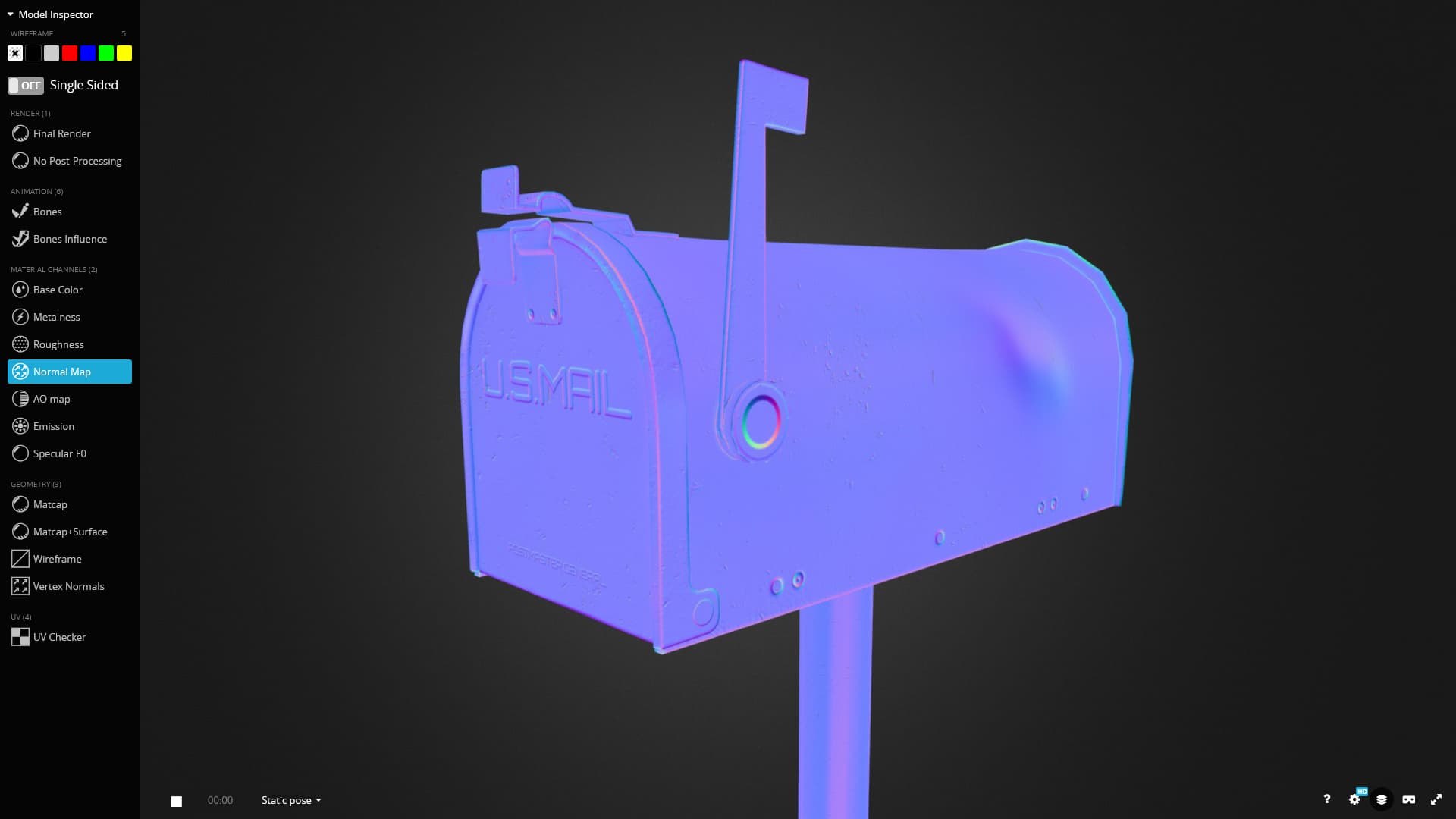 3D American Style Mailbox - Game Ready Model - TurboSquid 2096151