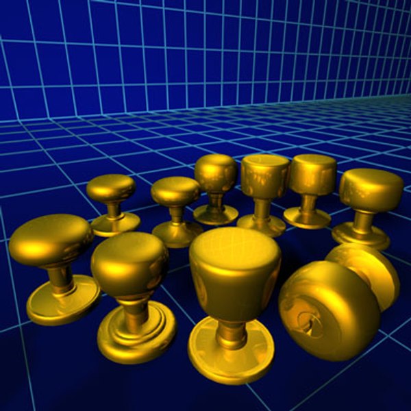 3ds max door knob 01