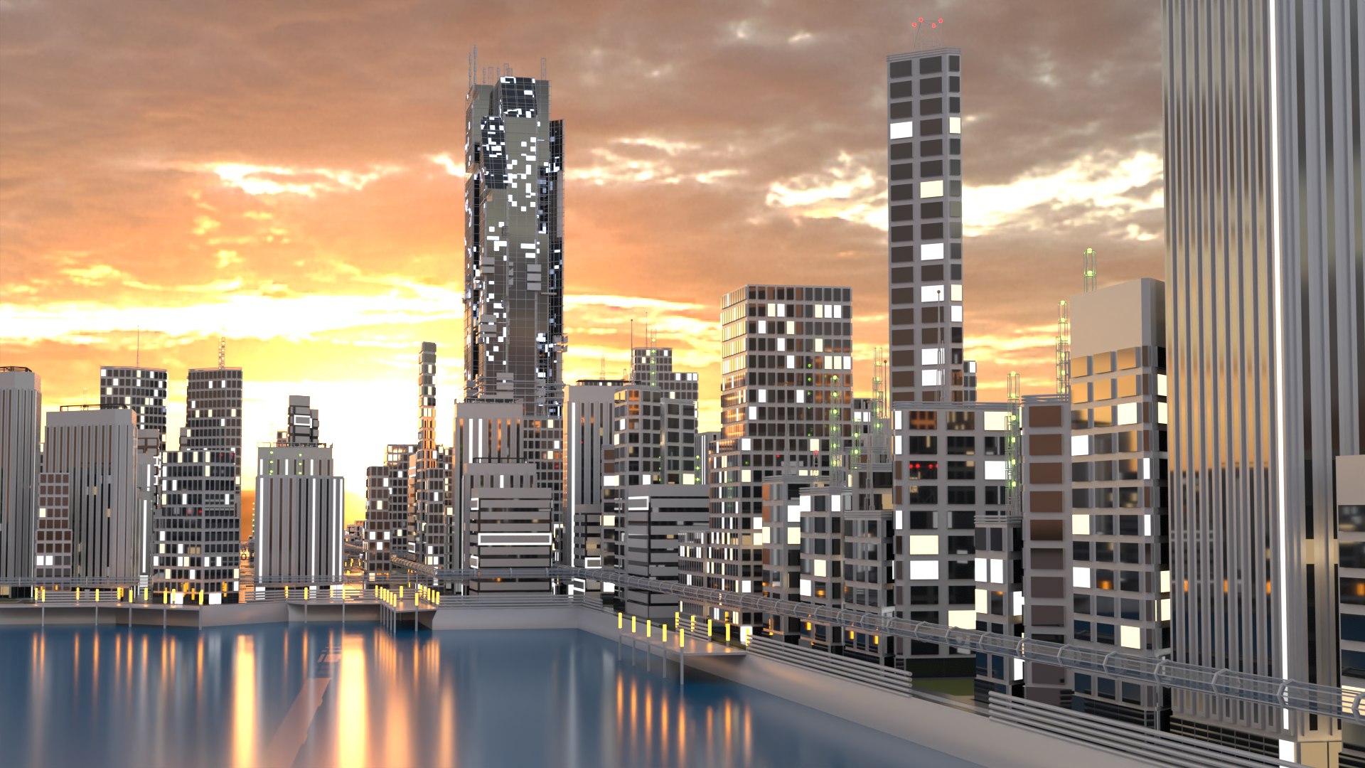 Cityscape 3001 3D Model - TurboSquid 1982678