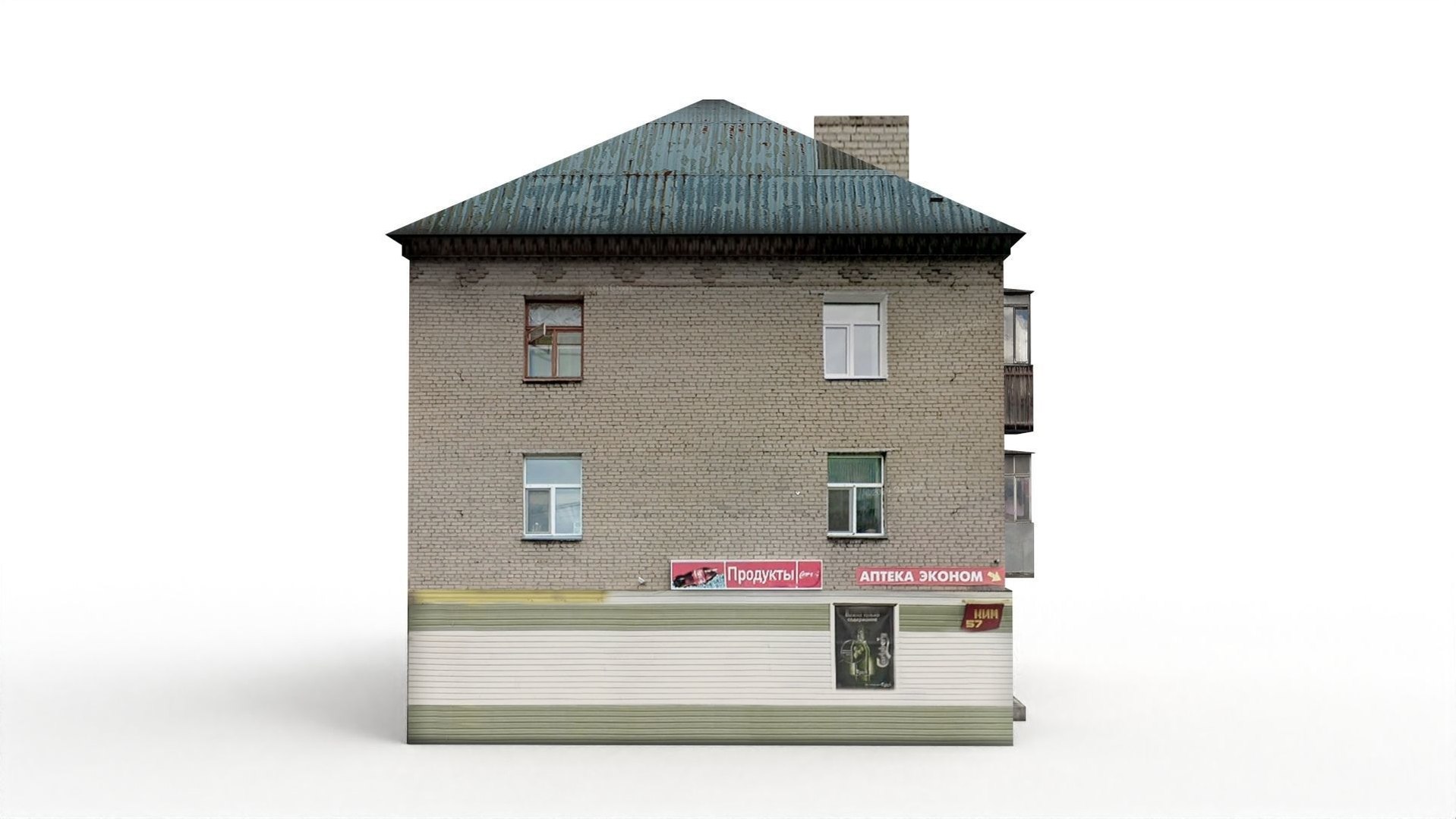 Three-storey Residential Building 3D - TurboSquid 1727436