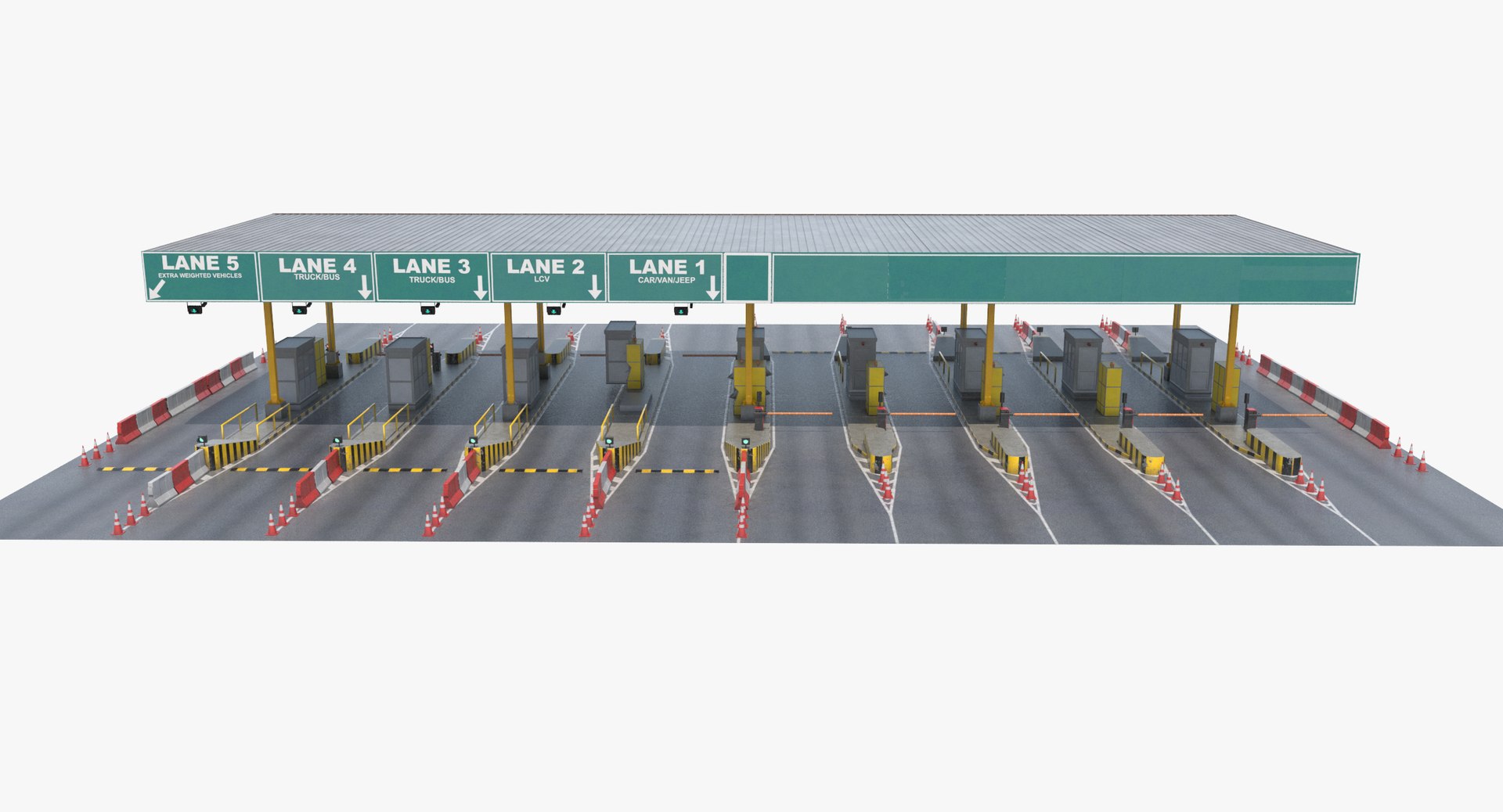 3D Toll Plaza - TurboSquid 1171557