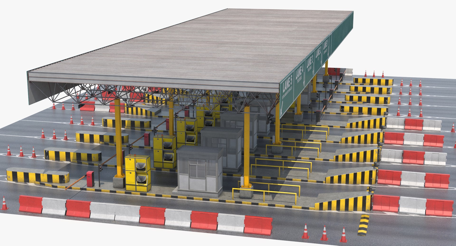 3D Toll Plaza - TurboSquid 1171557