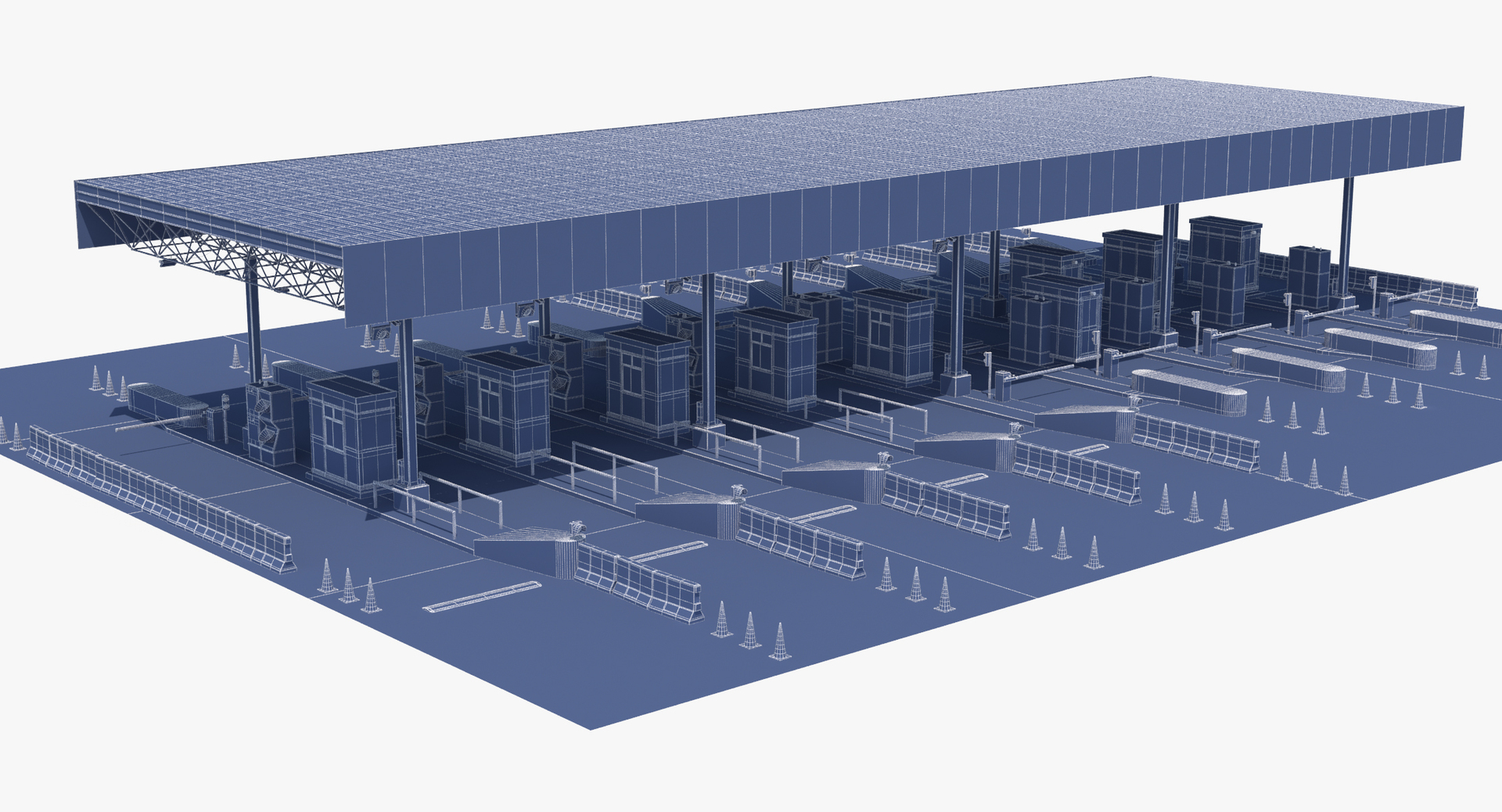 3D toll plaza - TurboSquid 1171557
