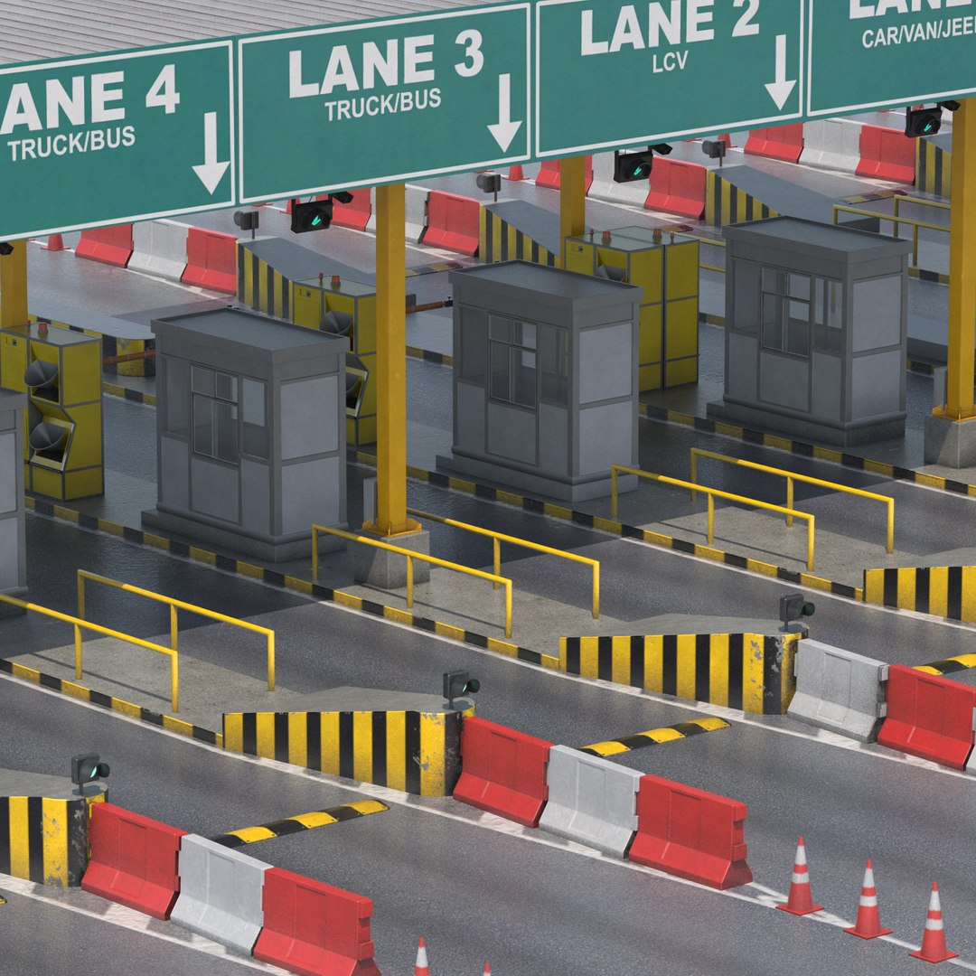 3D toll plaza - TurboSquid 1171557