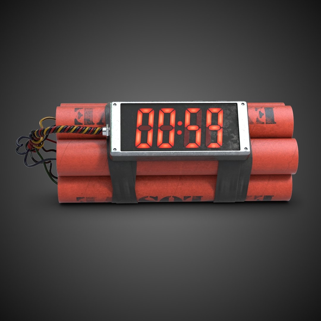 3d Model Time Bomb Digital Timer