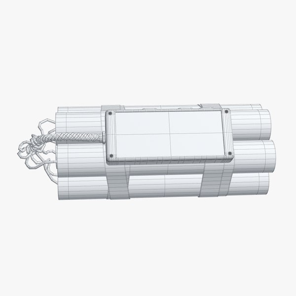 3d model time bomb digital timer