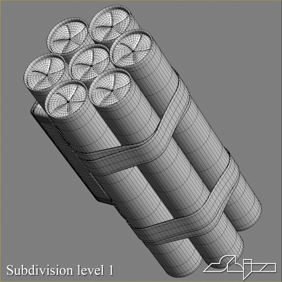 3d model time bomb digital timer