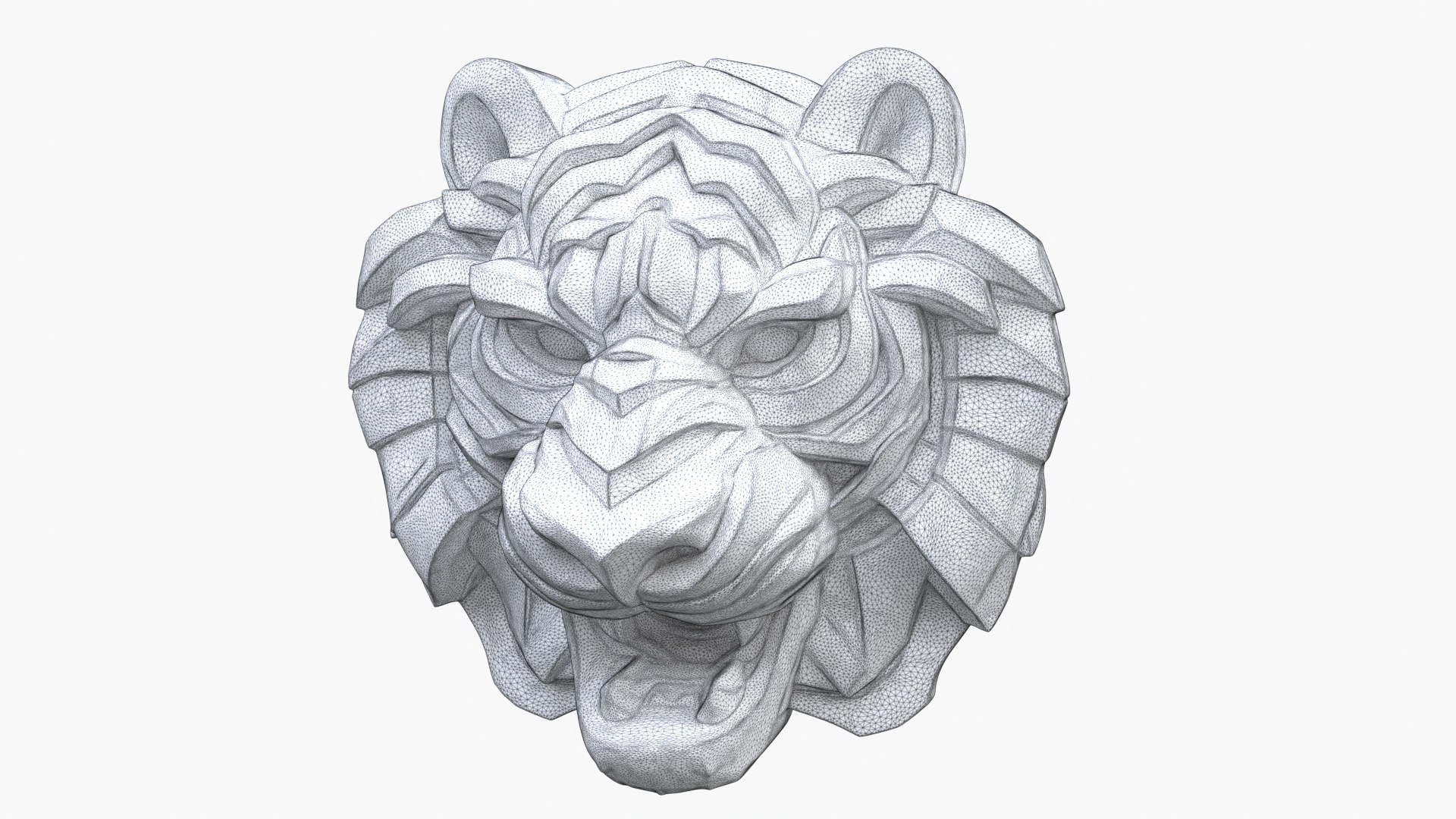 3D Model Tiger Head 3 - TurboSquid 2187251