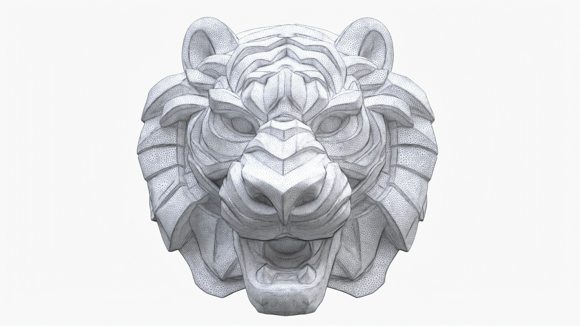 3D Model Tiger Head 3 - TurboSquid 2187251