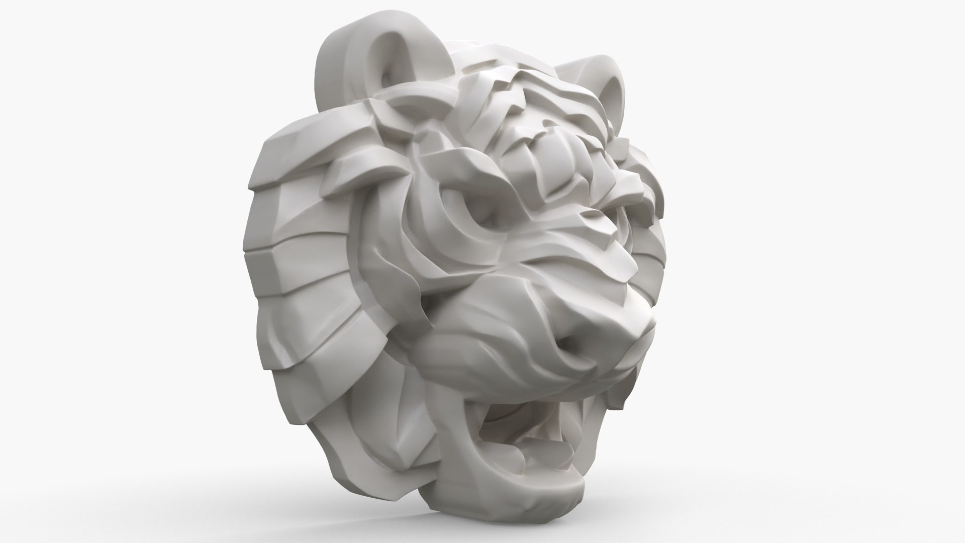 3D Model Tiger Head 3 - TurboSquid 2187251