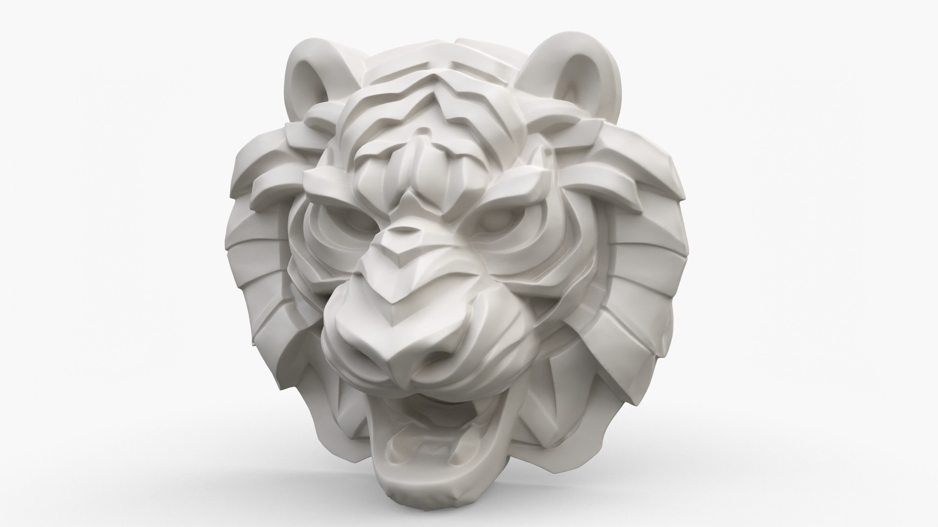 3D Model Tiger Head 3 - TurboSquid 2187251