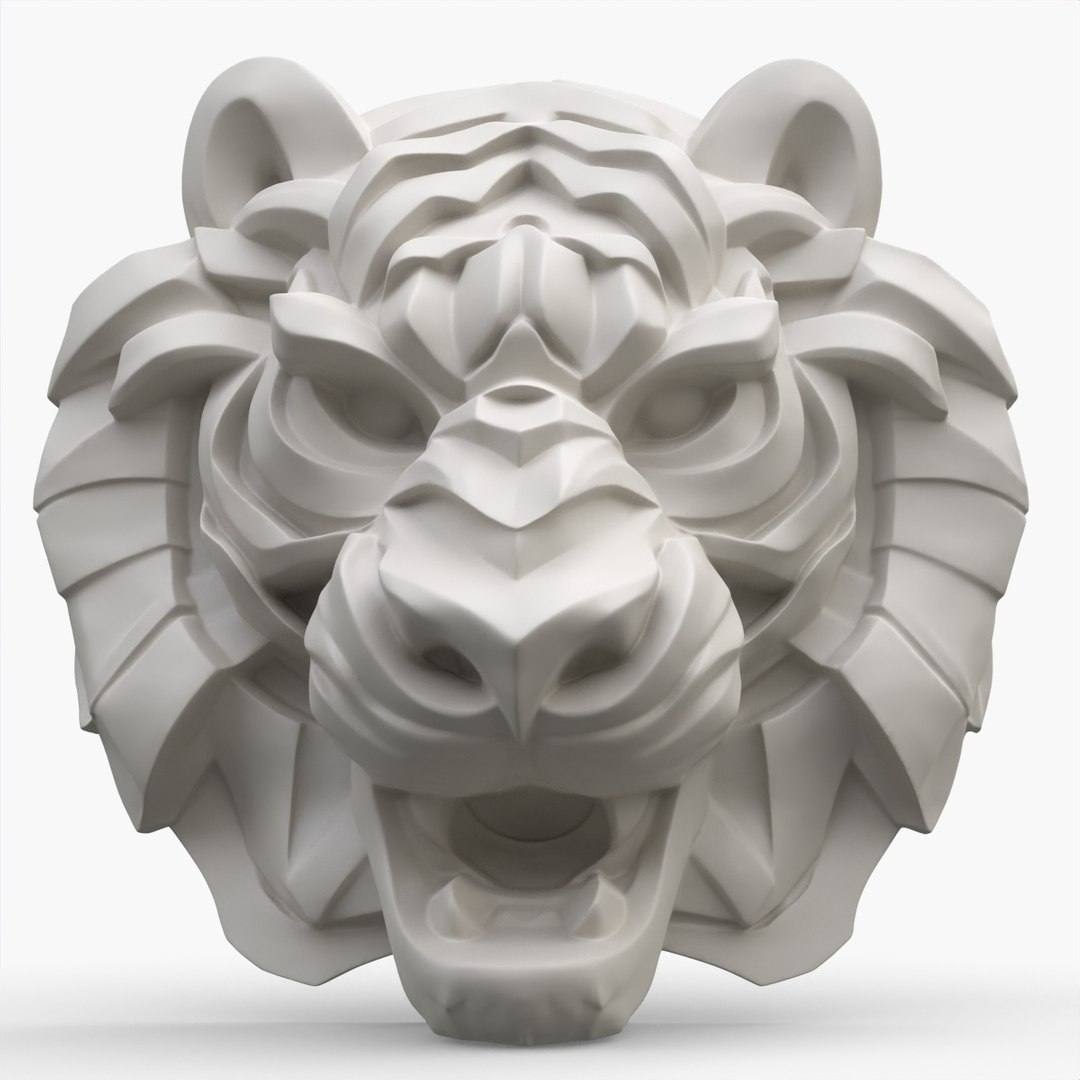 3D Model Tiger Head 3 - TurboSquid 2187251