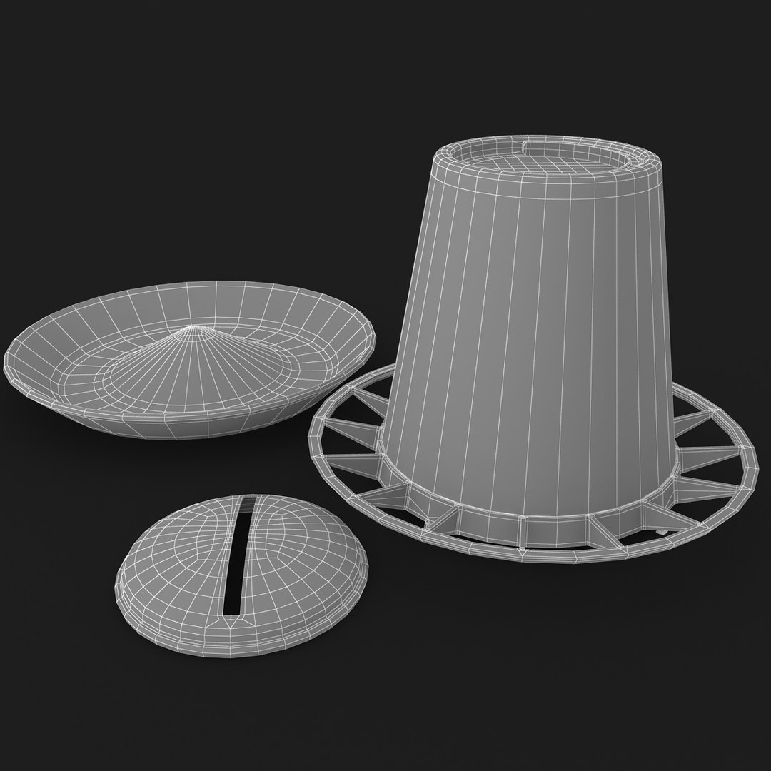3d 3ds Realistic Chicken Feeder 02