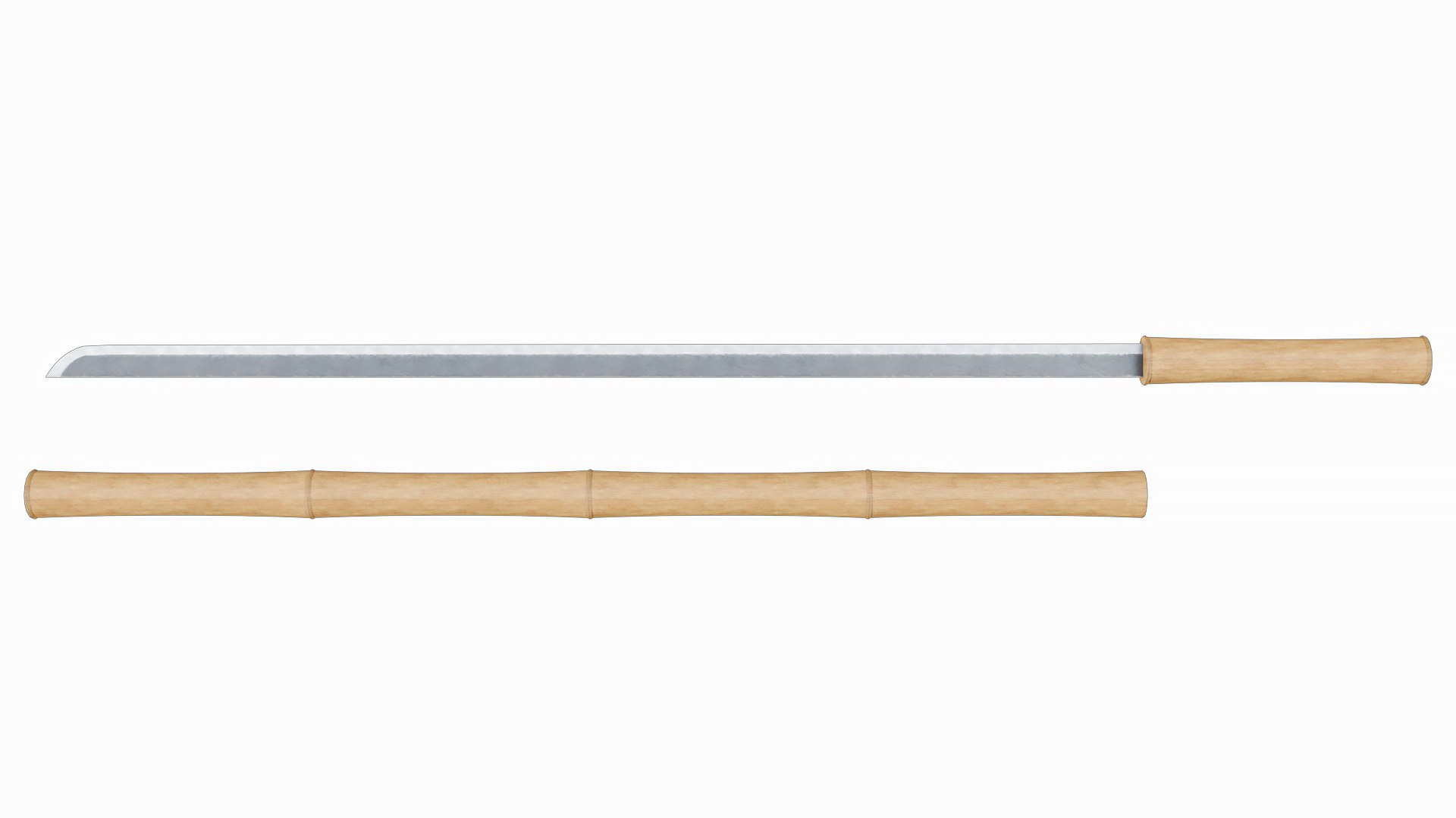 3D Bamboo Katana Model - TurboSquid 1963761