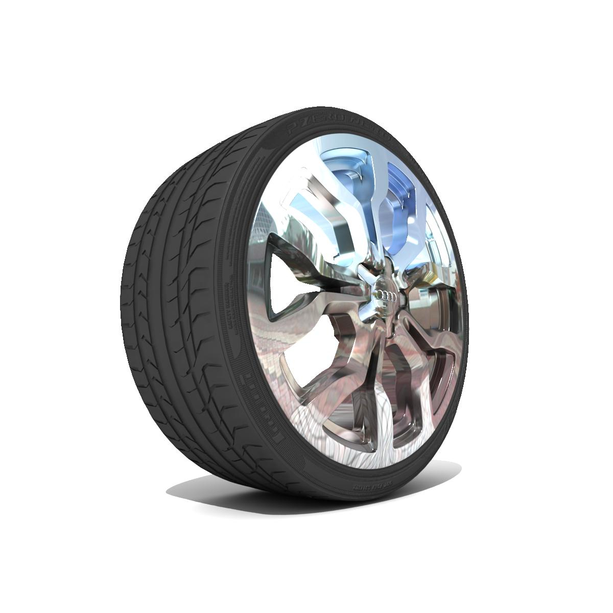 3d sports car rim tire