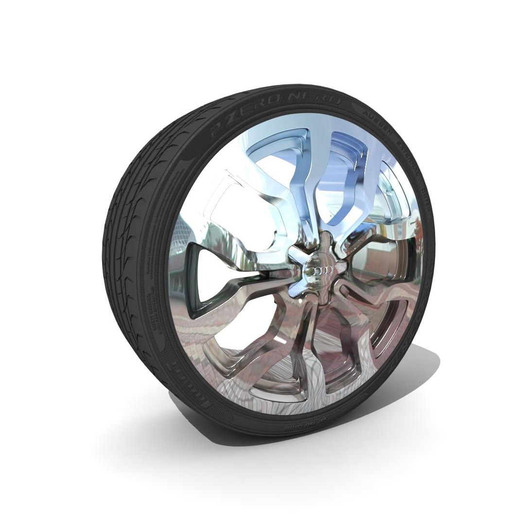 3d Sports Car Rim Tire