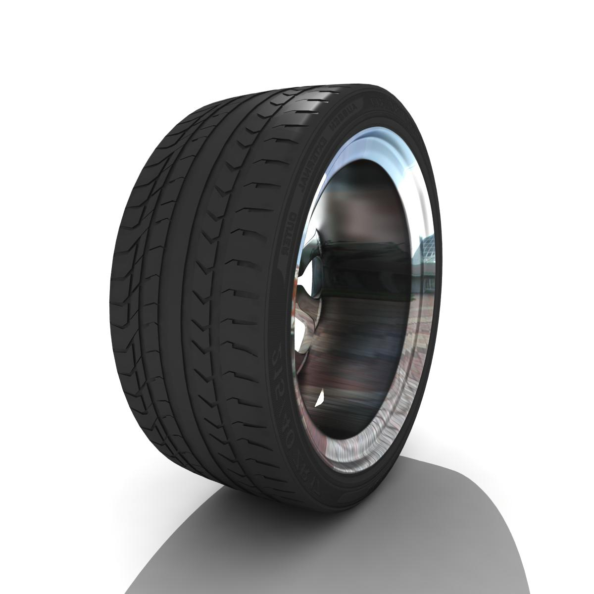 3d sports car rim tire