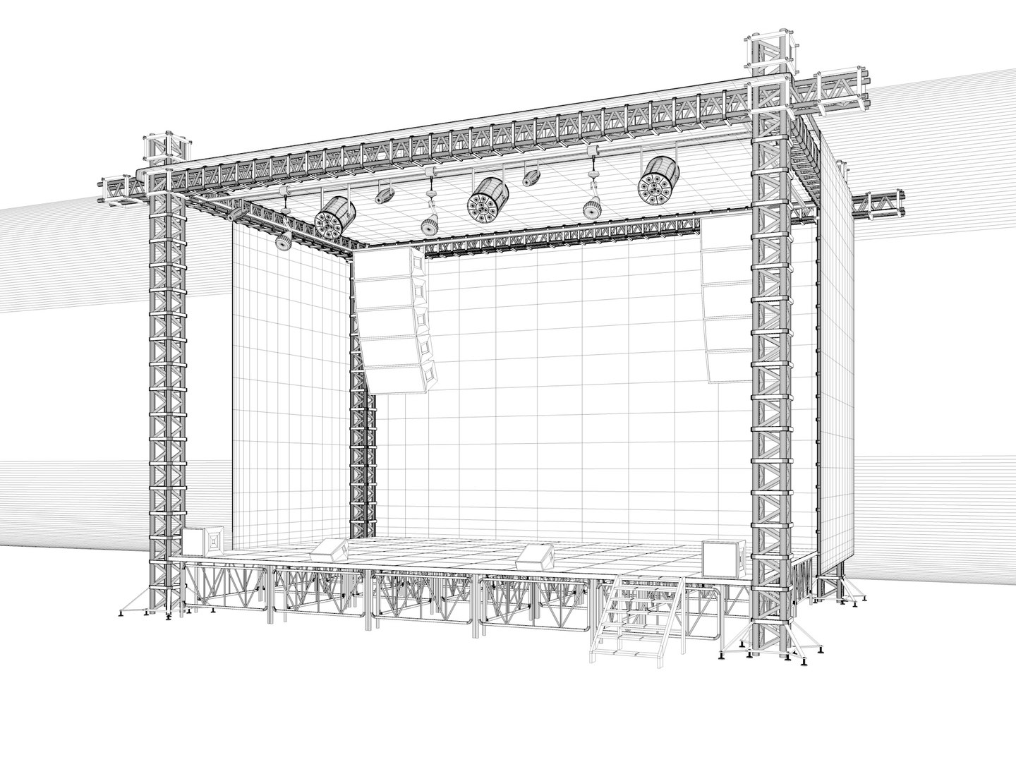 3D Stage Concert Model - TurboSquid 2107271